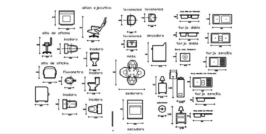 Cad Furniture Drawings 2d View Blocks Autocad Software File Cadbull